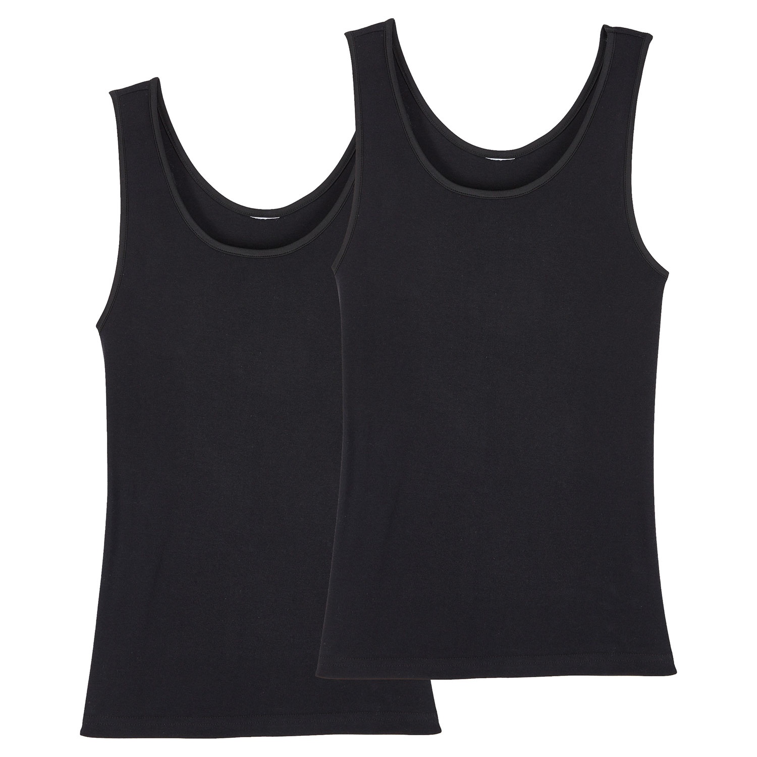 UP2FASHION BASICS Damen Unterhemd, 2er-Pack, Tank, schwarz, L 44/46 ...