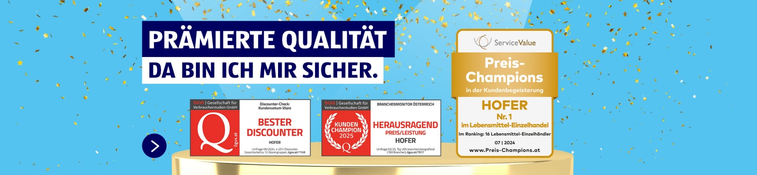 HOFER Eigenmarken auf einen Blick | HOFER