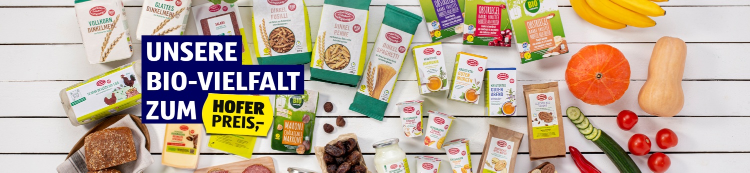 Bio-Sortiment dauerhaft erhältlich auf einen Blick | HOFER