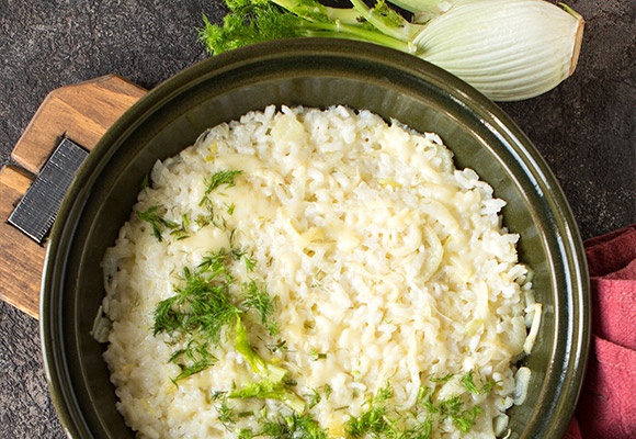 Risotto al finocchio con sfumatura di Garganega IGT Frizzante