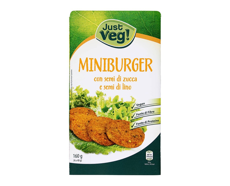 Miniburger vegani con semi Just Veg!