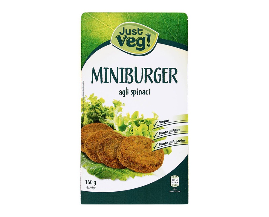 Miniburger vegani agli spinaci Just Veg!
