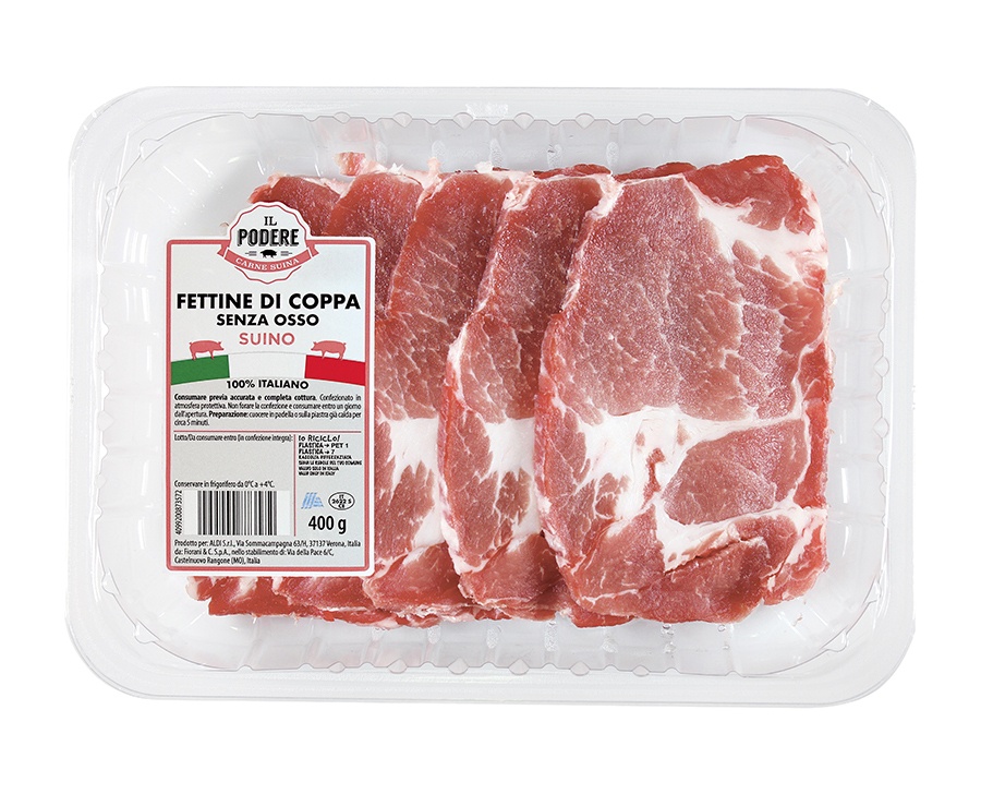 Braciole di coppa di suino senz'osso Il Podere