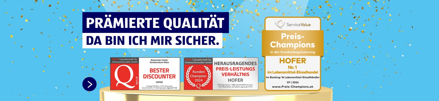 HOFER Eigenmarken auf einen Blick | HOFER