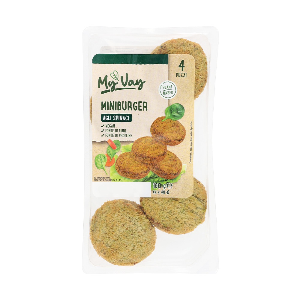 Miniburger vegani agli spinaci MyVay