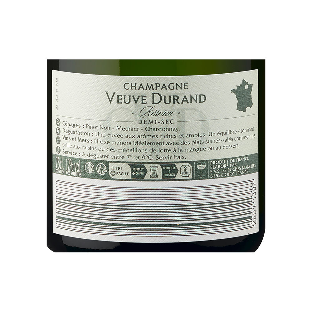 Champagne Veuve Durand Demi Sec