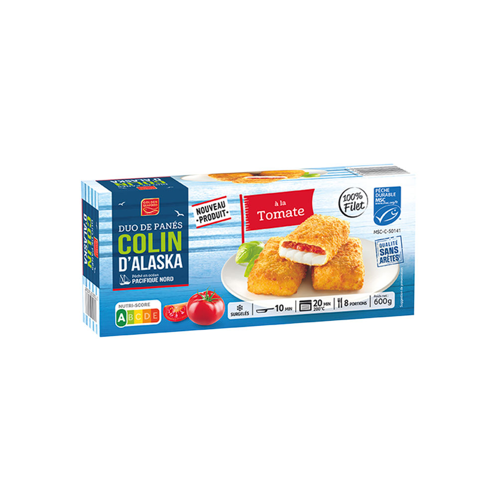 GOLDEN SEAFOOD® Duo de panés de colin d'Alaska à la tomate Duo de panés ...