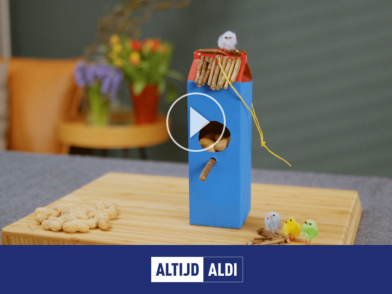 Vogelhuisje knutselen van een melkpak | Altijd ALDI