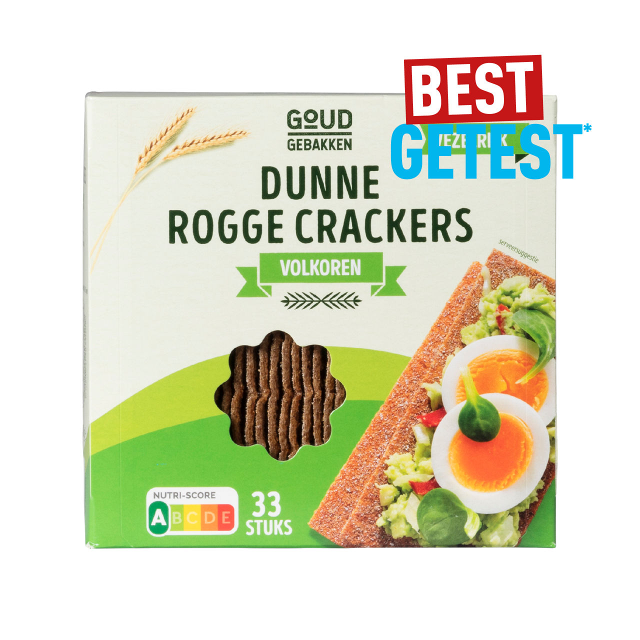Goud gebakken Dunne roggecrackers