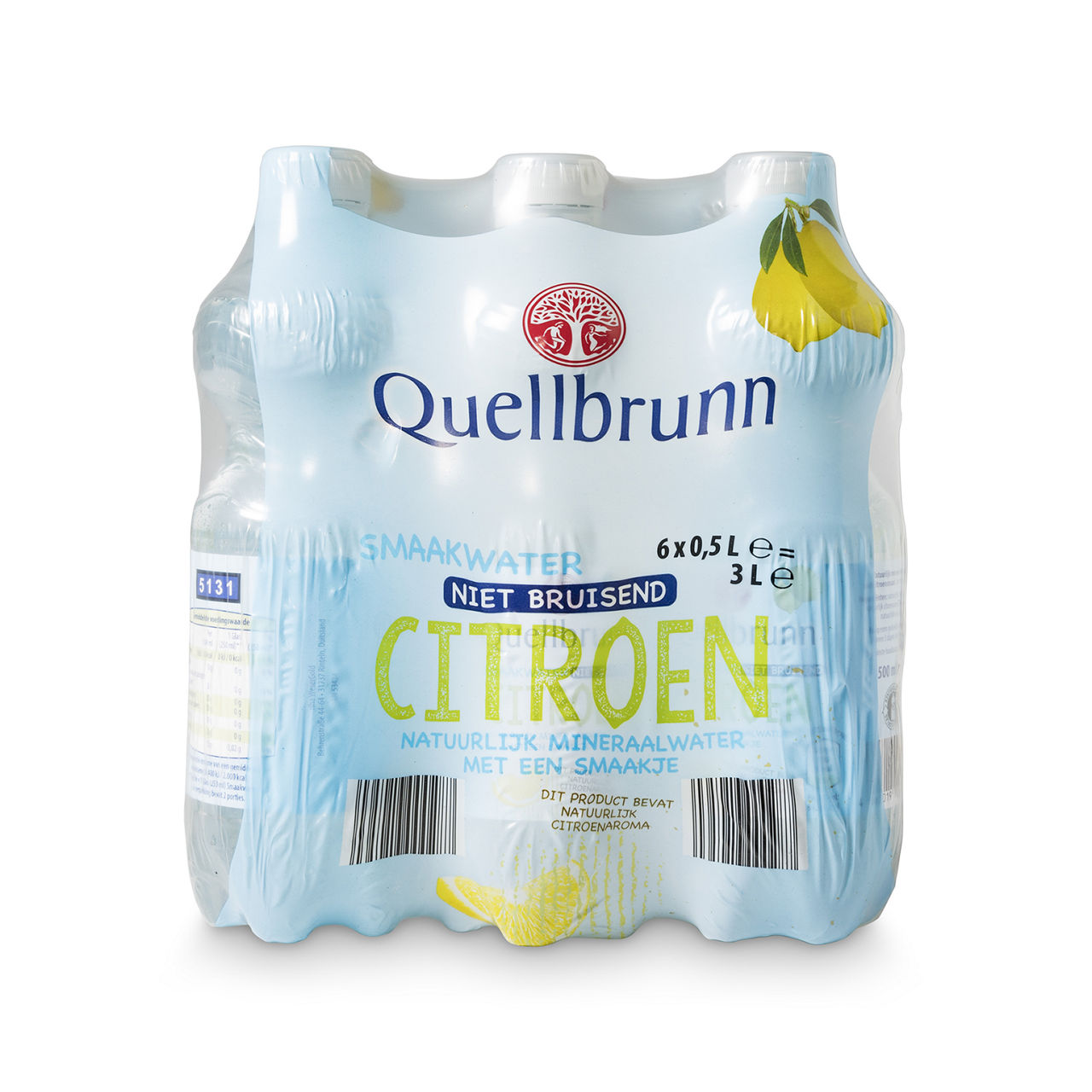 Quellbrunn 6-pack water met smaak citroen