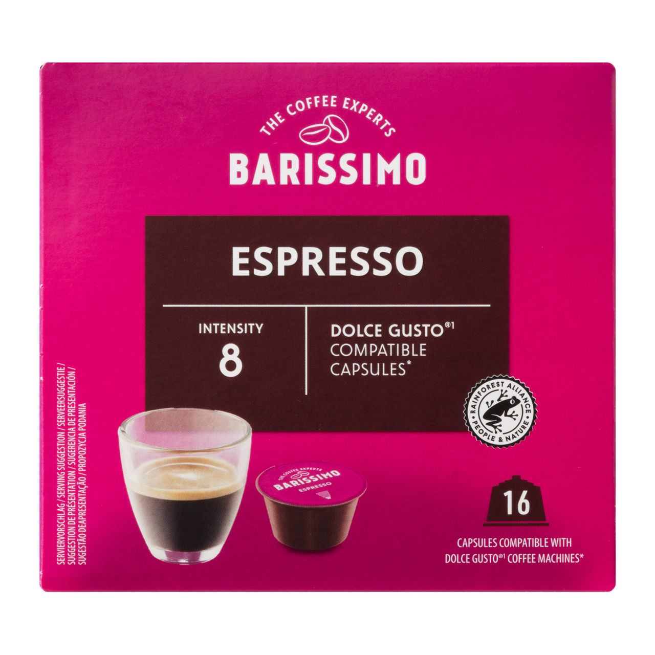 Barissimo Dolce Gusto compatible cups lungo intense of espresso