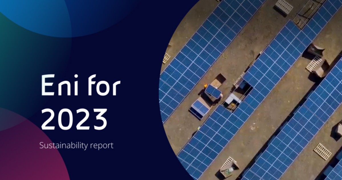 Eni publishes Eni for 2023 report outlining the company's sustainability goals and achievements ...