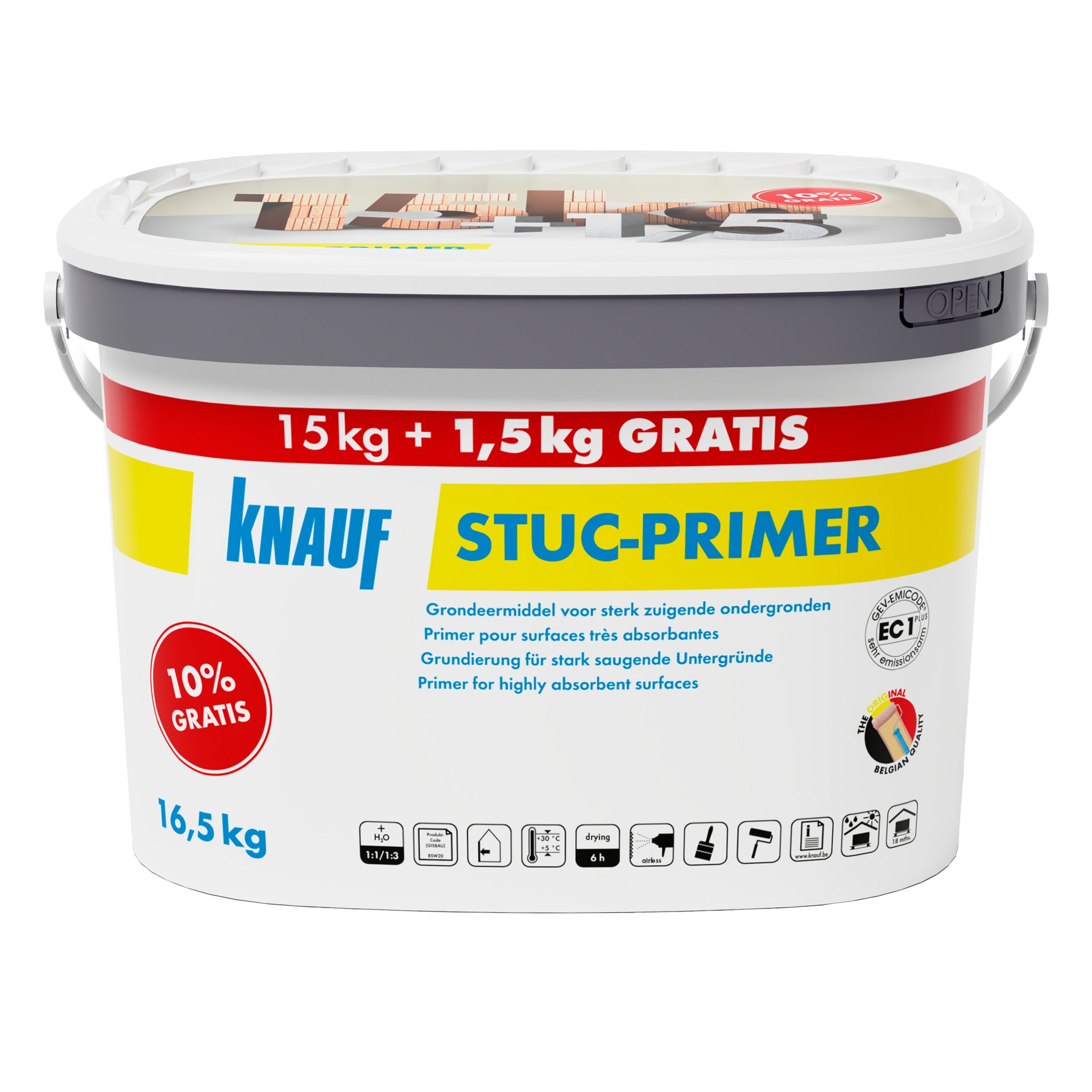 Stuc-Primer: primer voor zuigende gipspleisterondergronden | Knauf