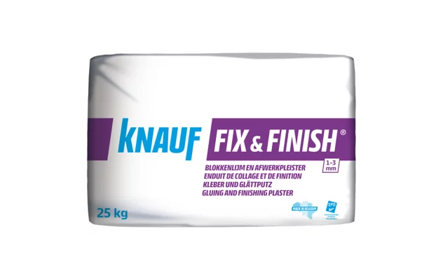 Fix & Finish : plâtre de collage et de finition mince | Knauf