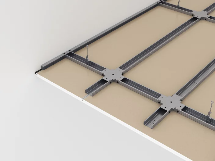 Glat nedhængt gipsloft