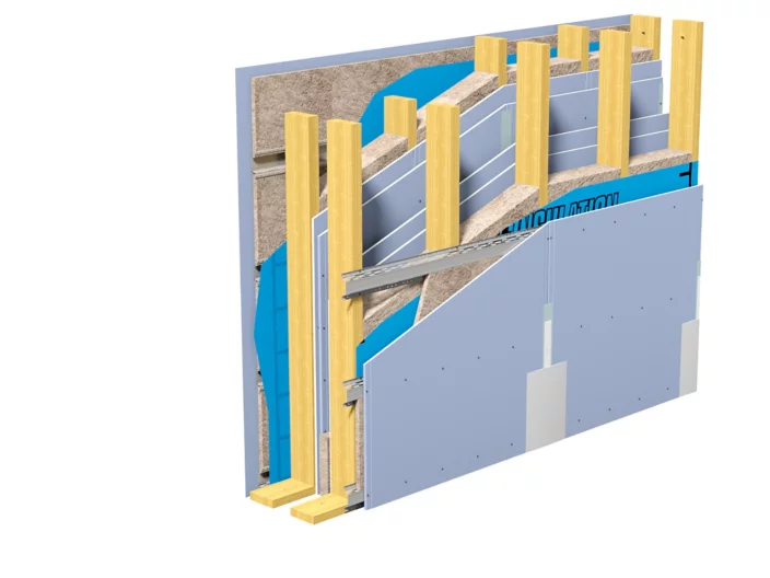 Knauf Wand-System W55.at Holztafelbau-Wände