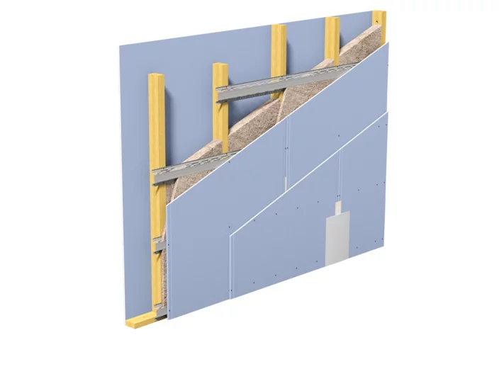 Knauf Wand-System W55.at Holztafelbau-Wände
