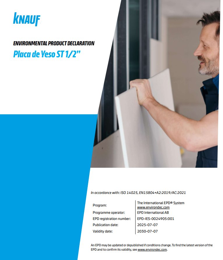 EPD Declaración ambiental de producto | Knauf.com