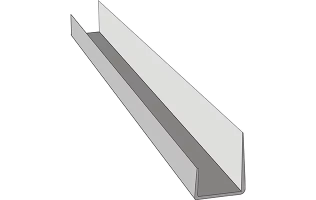 Profil J din PVC alb