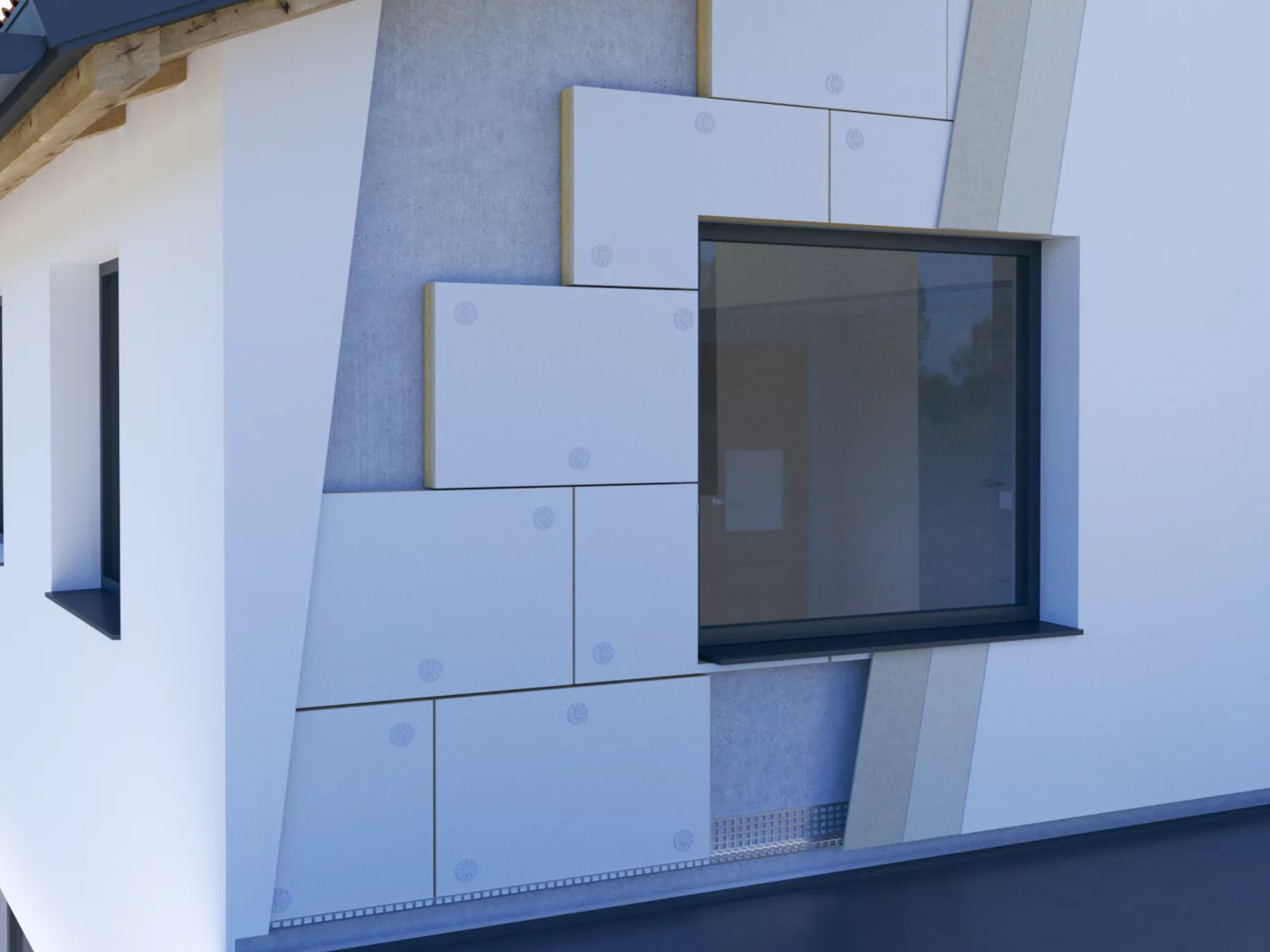 Ventilated façade insulation