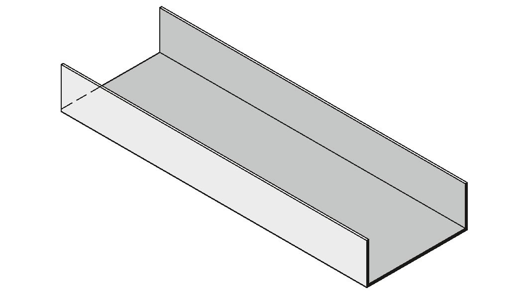 RiSySchott U-Profil 100 x 50 x 1,5 mm