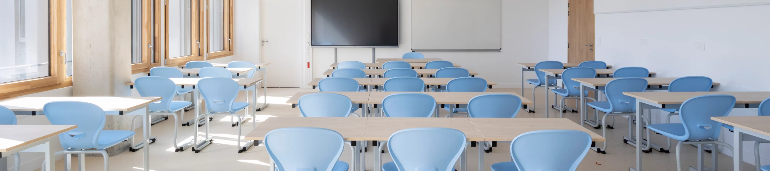 Knauf products for ceilings, walls, and insulation in schools