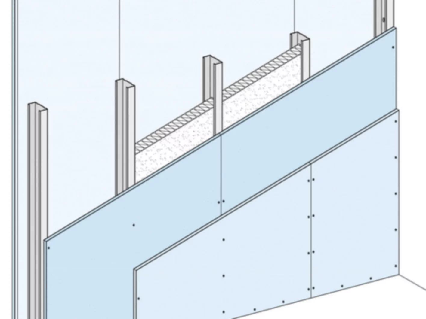 Pereți de compartimentare pe structură metalică