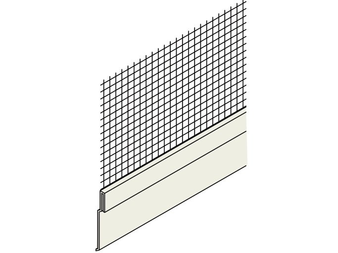 Knauf Vandret dilatationsfugeprofil TOP PVC med net fra Knauf | Knauf ...