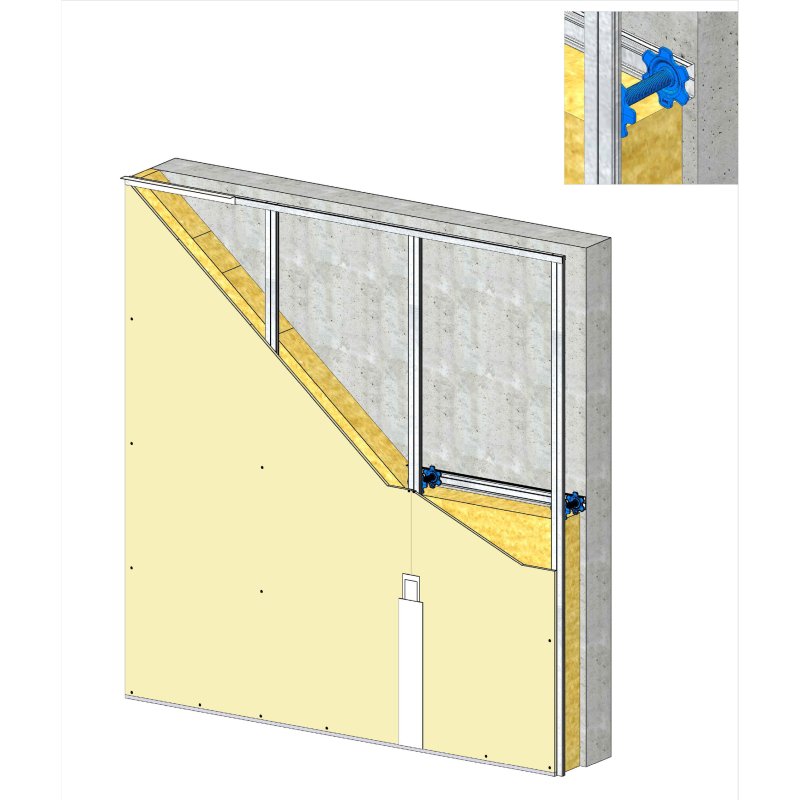 Contre cloison : ossature métallique & radioprotection – Knauf