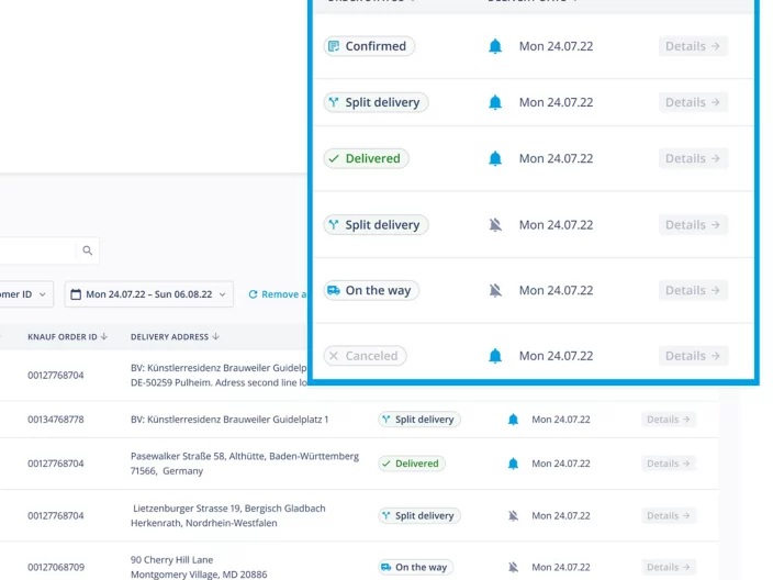 Complete transparency with Knauf Orders