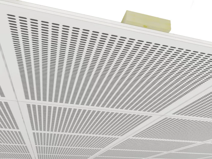 Tectopanel akustikloft i gips, fastmonteret