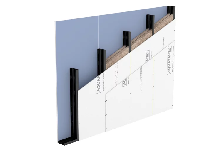 Knauf Wand-System W38.at Metallständerwände mit AQUAPANEL® Technologie
