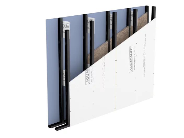 Knauf Wand-System W38.at Metallständerwände mit AQUAPANEL® Technologie