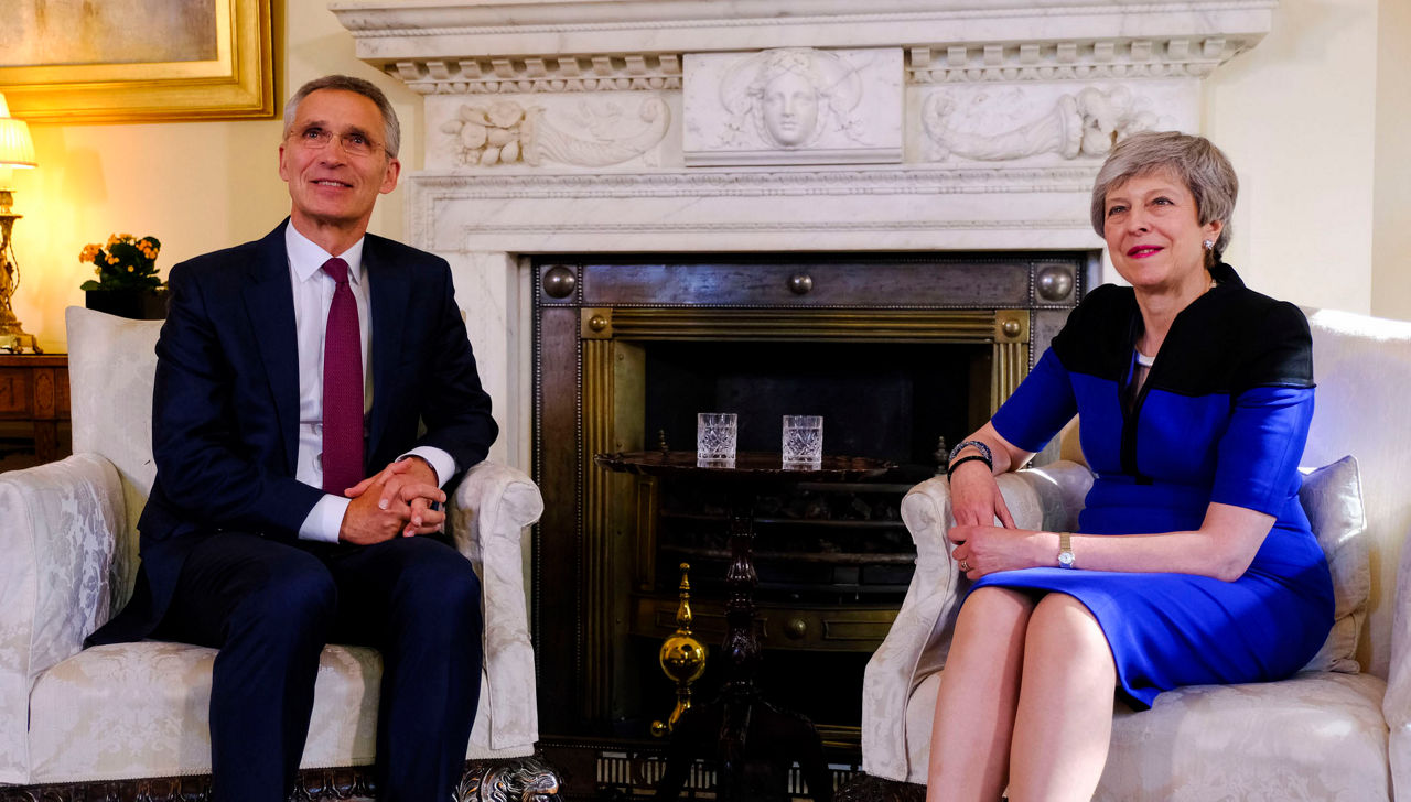 Visite du secrétaire général de l’OTAN à Londres pour la préparation de ...