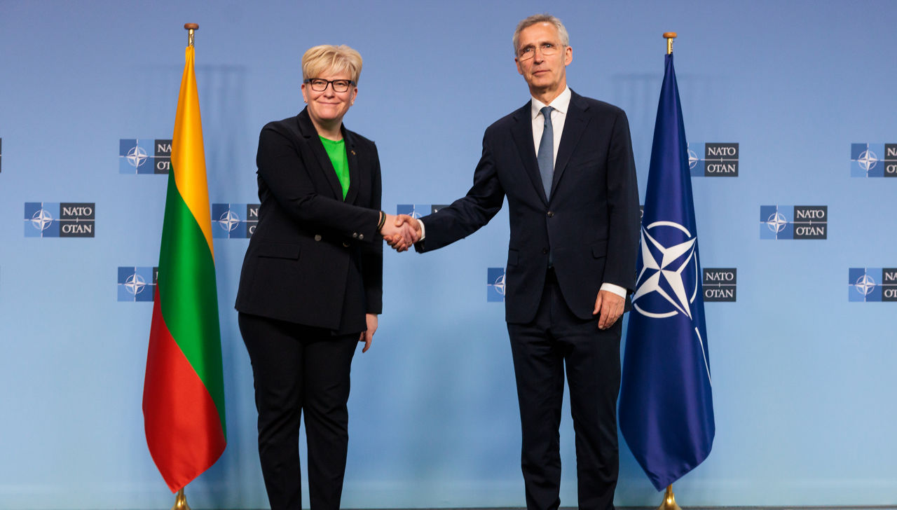 Secretary General welcomes Lithuanian Prime Minister to NATO | NATO News