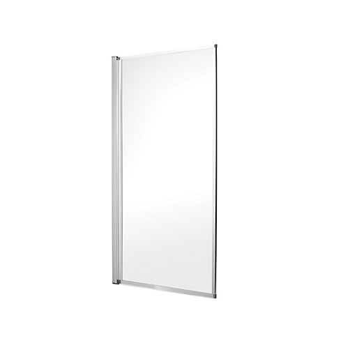 Wickes Chrome with Clear Glass Framed Bath Screen - 1400 x 750mm ...