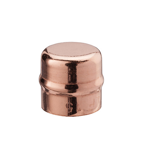 Primaflow Copper Solder Ring End Cap - 15mm Pack Of 2 | Wickes.co.uk