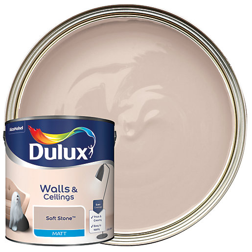 Dulux - Soft Stone - Matt Emulsion Paint 2.5L | Wickes.co.uk Dulux - Soft Stone - Matt Emulsion Paint 2.5L | Wickes.co.uk
