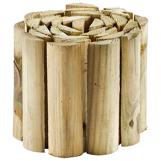 Wickes Timber Border Log Edging Roll - 150 X 1500mm | Wickes.co.uk