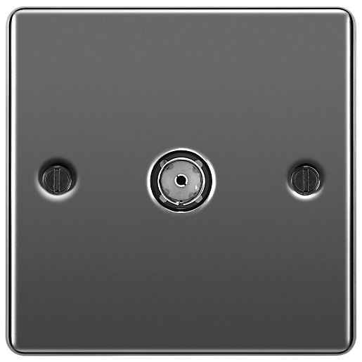 BG Screwed Raised Plate Single Socket For Tv Or Fm Co-Axial Aerial ...