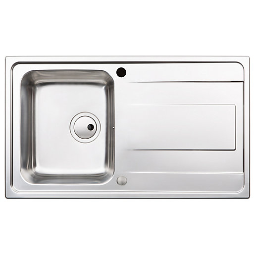 Abode Ixis Compact Kitchen Sink - Stainless Steel | Wickes.co.uk