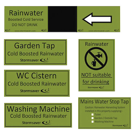 FloPlast Rainwater Harvesting Identification Label Kit | Wickes.co.uk