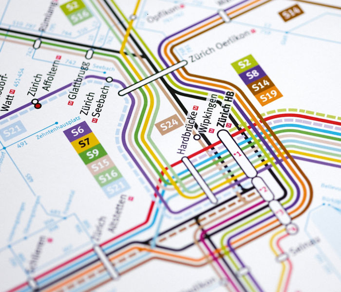 Zurich Map Map Of Zurich Tram Bus Public Transport
